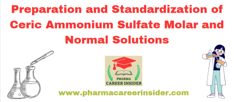 Preparation and Standardization of Ceric Ammonium Sulfate